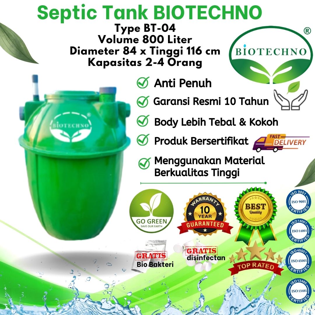 Toilet dan Septictank Portable BIOTECHNO Bersertifikat ISO